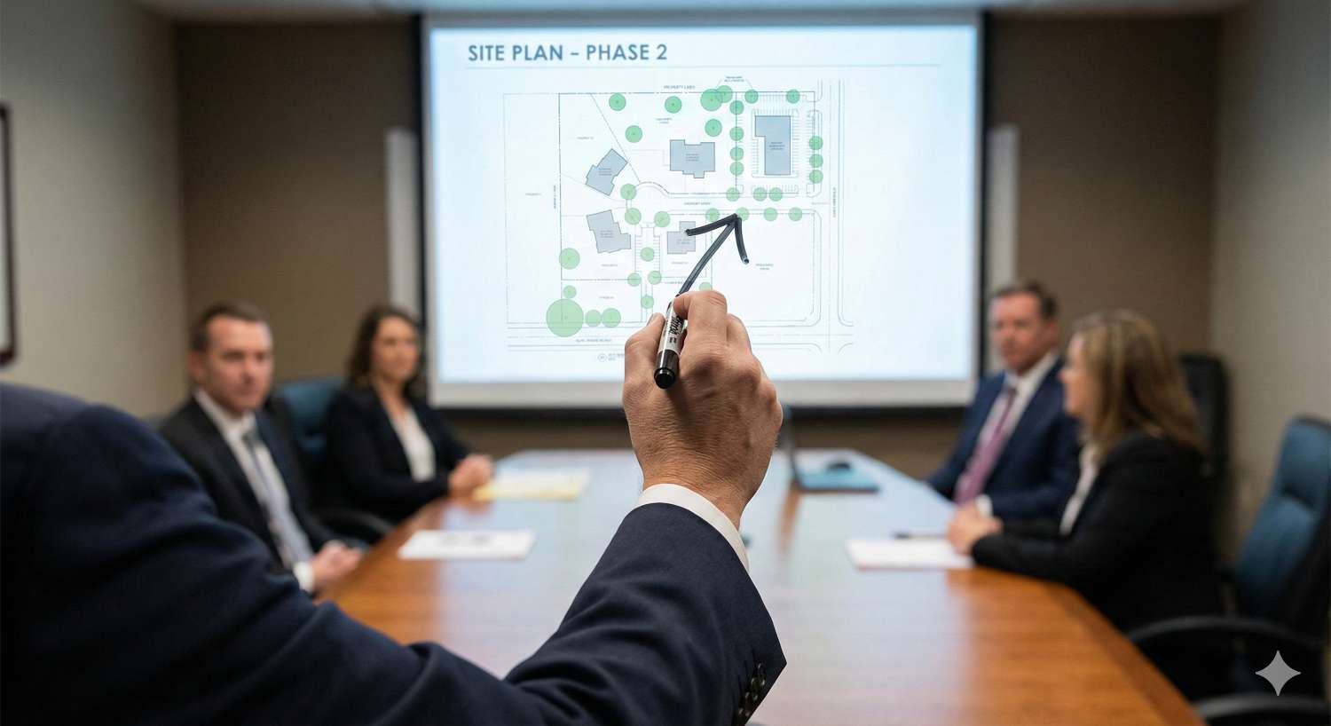 Valid site plan with all required elements